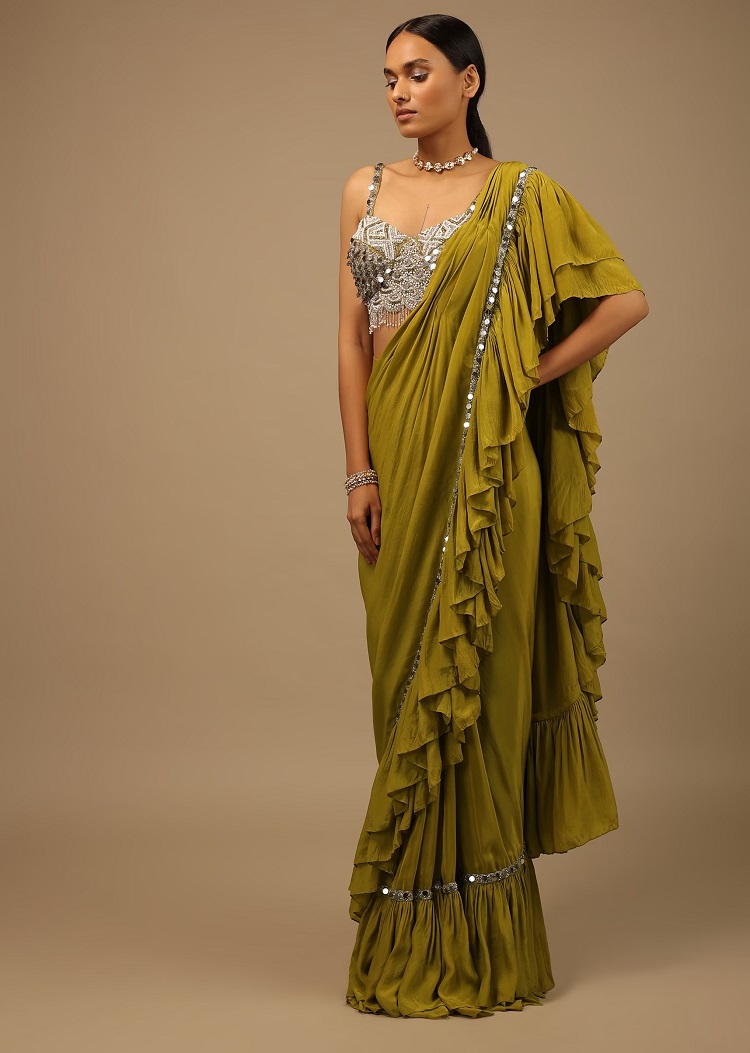 Ruffle Saree Designs To Transform You Into A Spring Fairy - KALKI ...